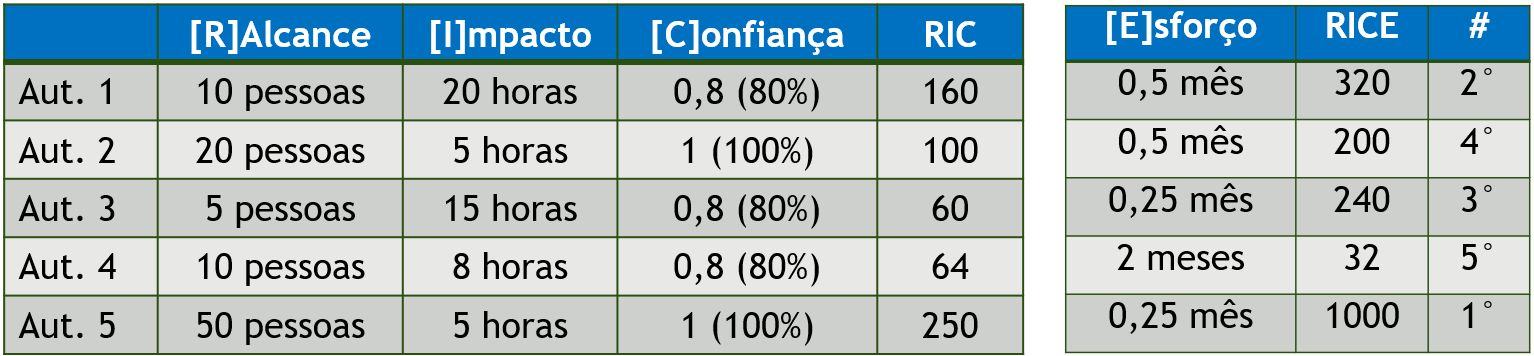 Priorização com Matriz RICE – Jorge Horácio "Kotick" Audy